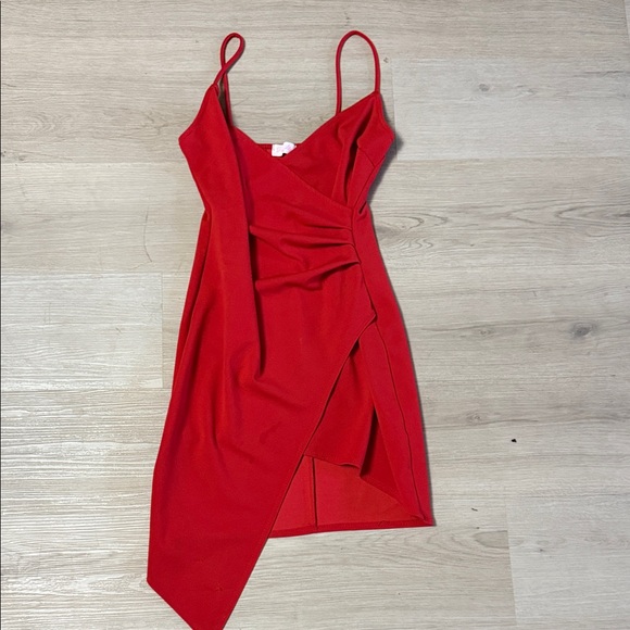 Pink Lily | Dresses | Pink Lily Vibrant Red Mini Sexy Flattering Vneck ...
